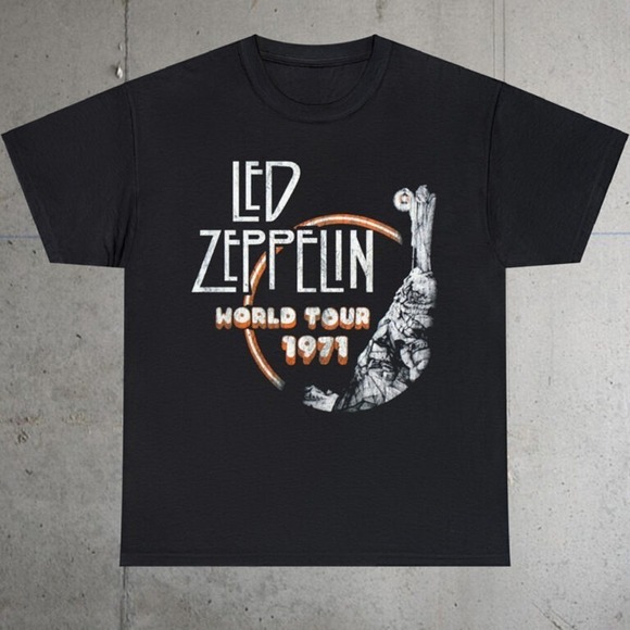 Shirts | Vintage Led Zeppelin World Tour 1971 Shirt | Poshmark
